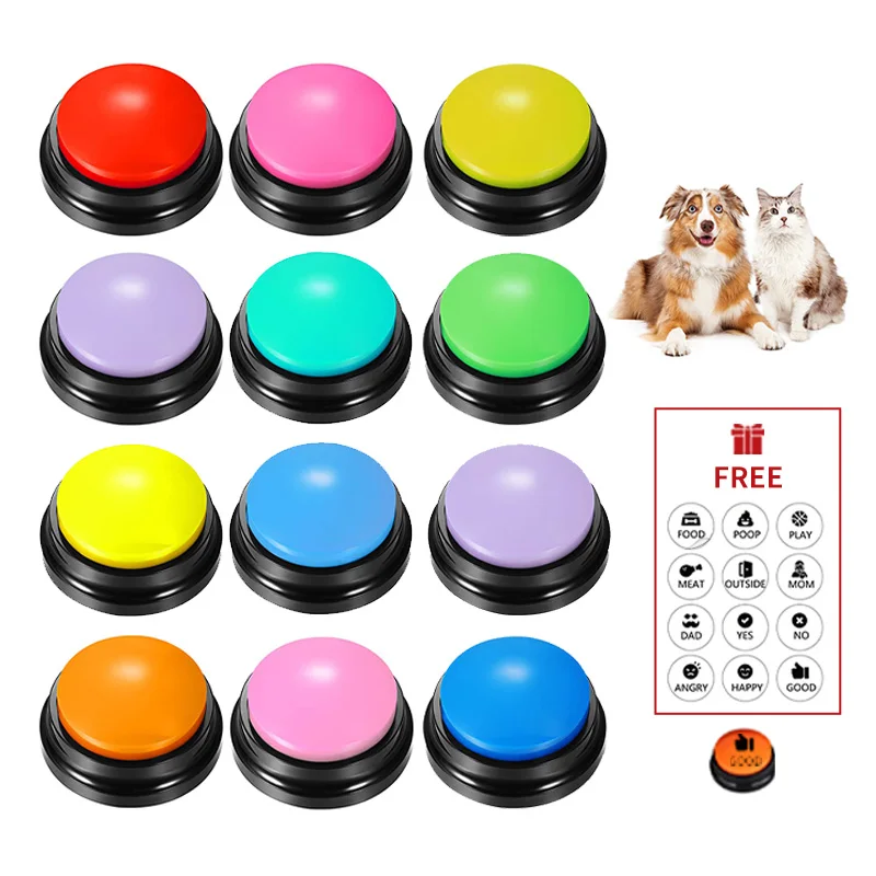 Voice Recording Button Pet Toys Dog Buttons for Communication Pet ...