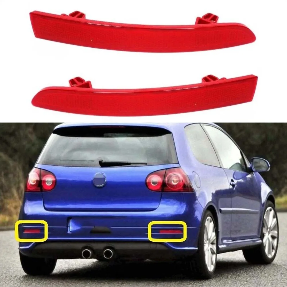 Rear Bumper Tail Turn Signal Reflector Fog Lamp Cover For VW Golf V 5 ...