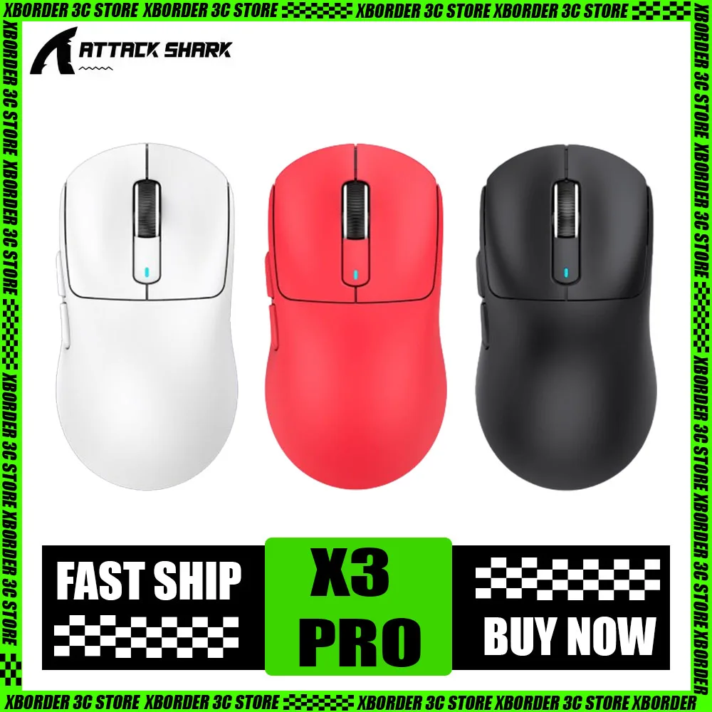 Attack-Shark-X3-Pro-Wireless-Mouse-4k-Reciver-Tri-Mode-Paw3395-Gaming ...