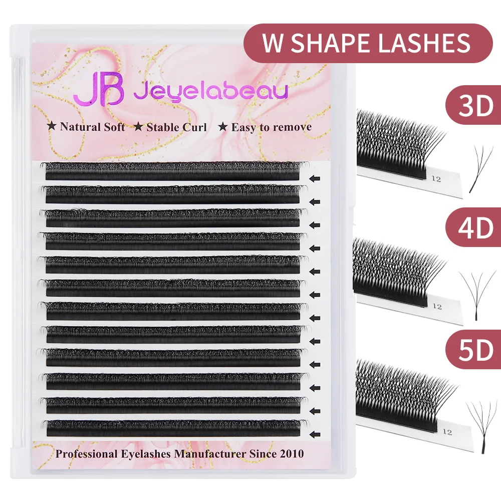 JB-Jeyelabeau-New-3D-4D-5D-W-Premade-Lashes-W-Shape-Flowering-Eyelashes ...