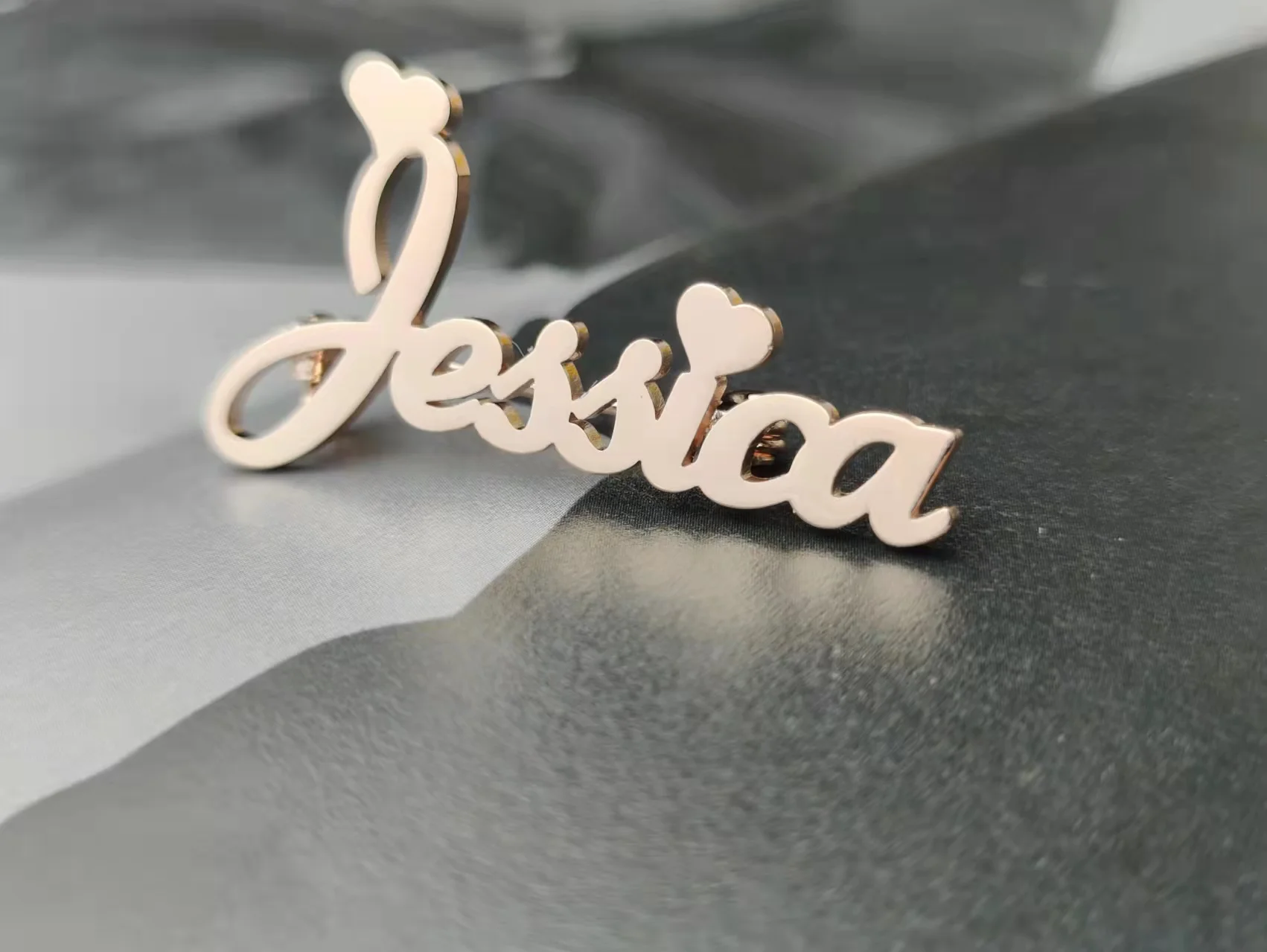 Customized-Name-Brooch-Jewelry-Rose-Gold-Lapel-Pin-Stainless-Steel ...