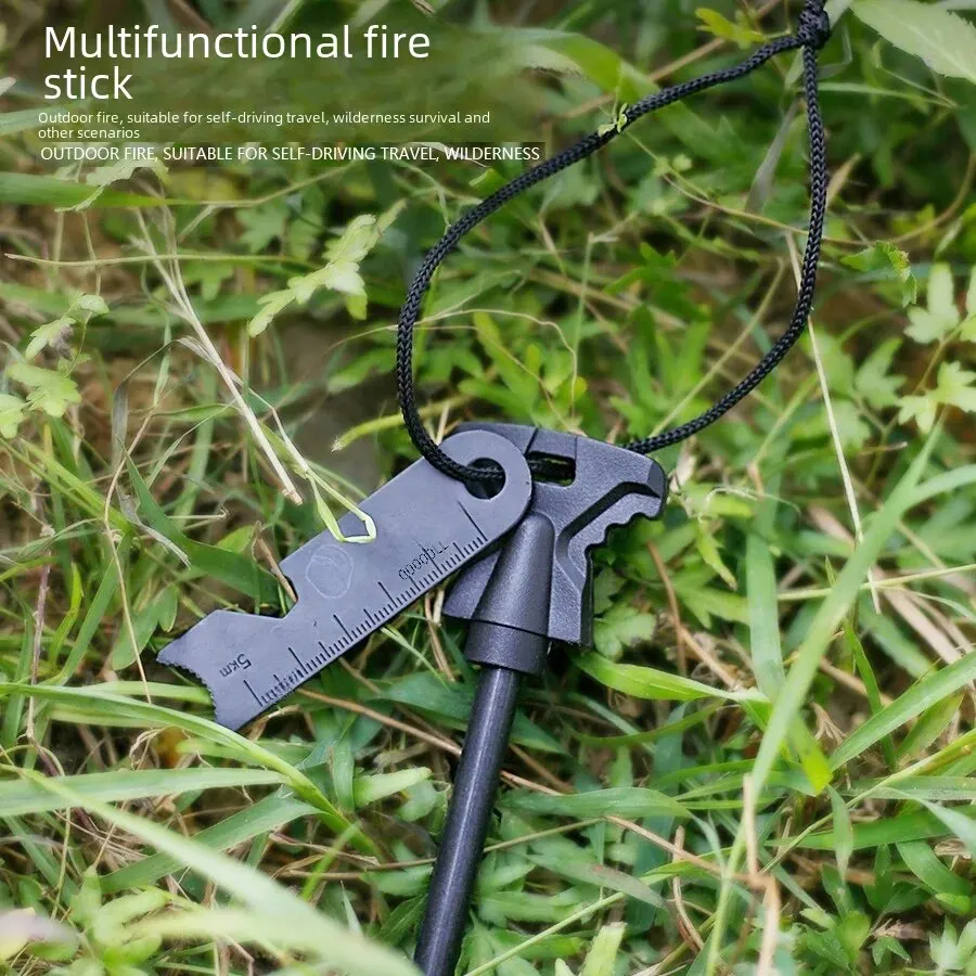 Multi-functional-Outdoor-Survival-Fire-Stick-Iron-Rod-Flint-Tinder ...