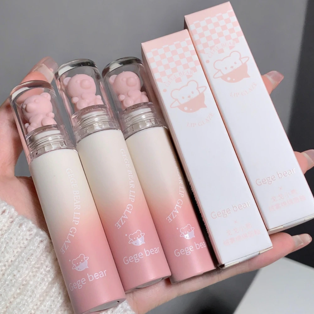 Gege Bear New Velvet Mist Cute Lip Glaze Student Nude Makeup Easy ...