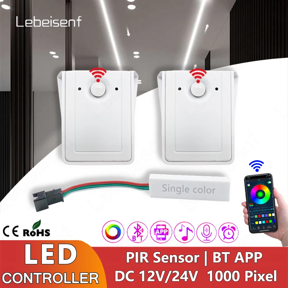LED Magic Strip Wireless PIR Sensor Switch Bluetooth Connection Smart ...