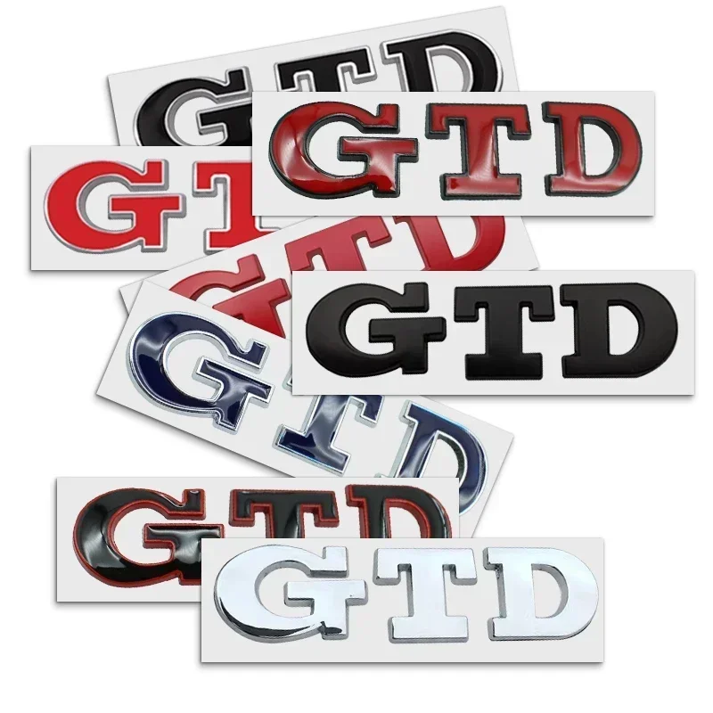 1pcs-3D-GTD-metal-Car-logo-letter-sticker-emblem-tail-door-trunk ...