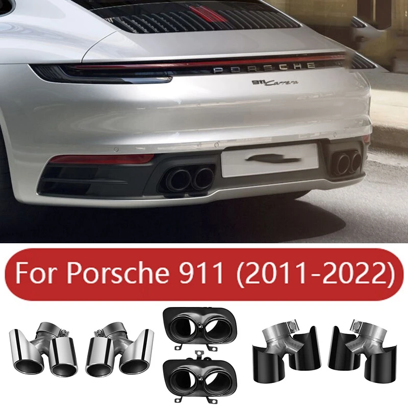 For-Porsche-991-911-2011-2022-Car-Exhaust-Systems-Muffler-Tip-Pipe ...