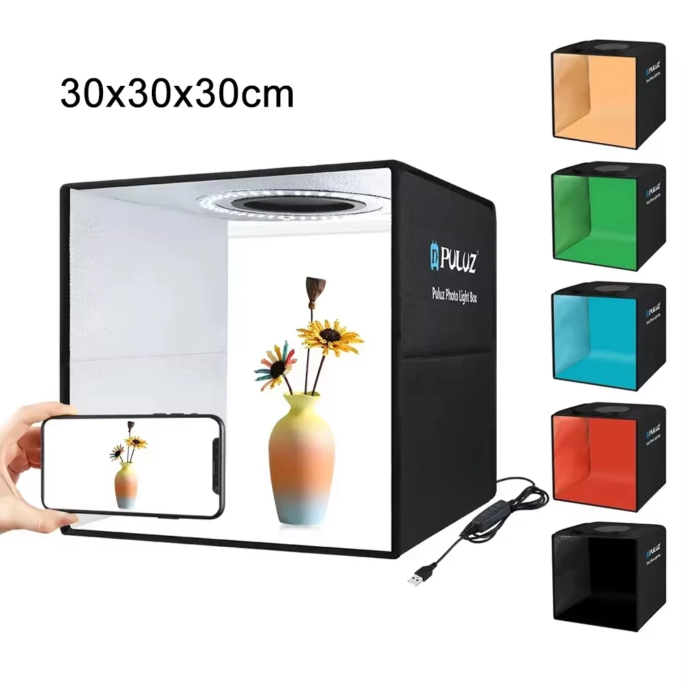 PULUZ 30CM/11.8'' Photo Studio Lightbox,Dimmable Light Box For Photo ...