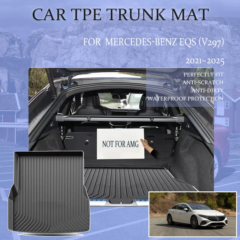 For Mercedes-Benz EQS V297 2021 2022 2023 2024 2025 Car Trunk Mats ...