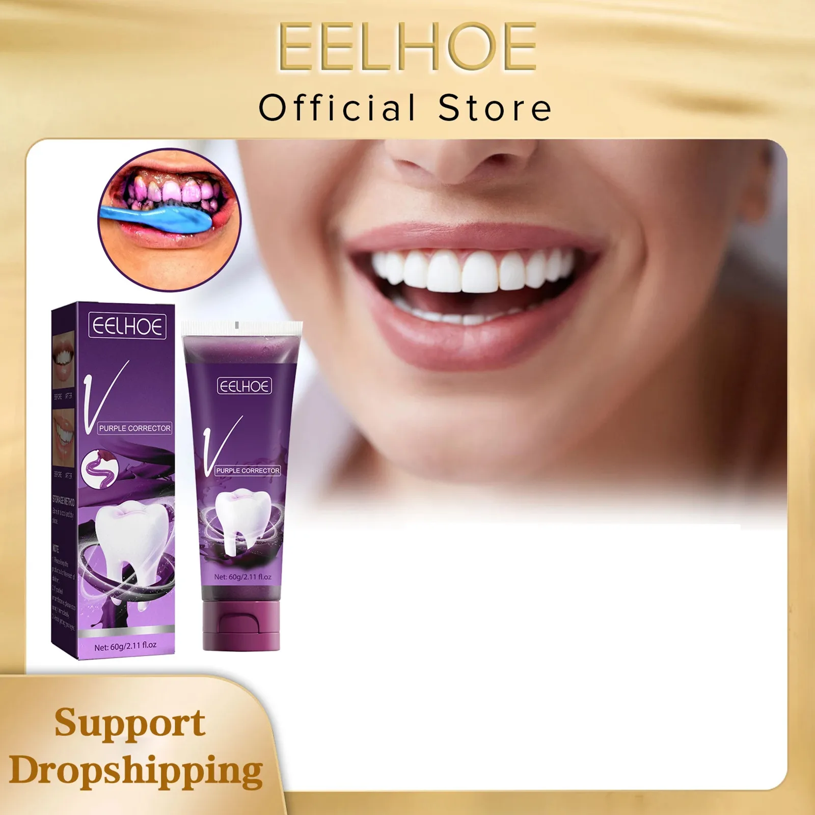 EELHOE-Toothpaste-Whitening-Teeth-Removes-Coffee-Smoke-Stains-Fresh ...