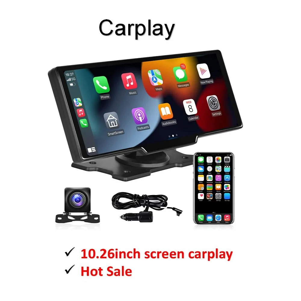 10.26 inch Wireless CarPlay Pad Android Auto Tablet Linux System IPS ...