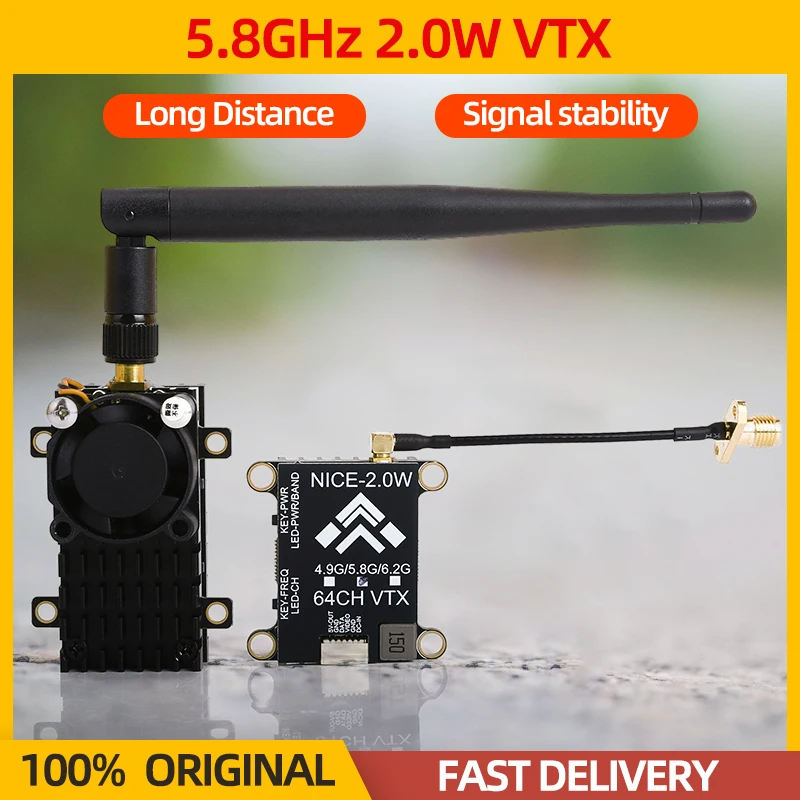 NEW-5-8Ghz-2W-FPV-VTX-2000MW-Image-Video-Transmitter-Transmission ...