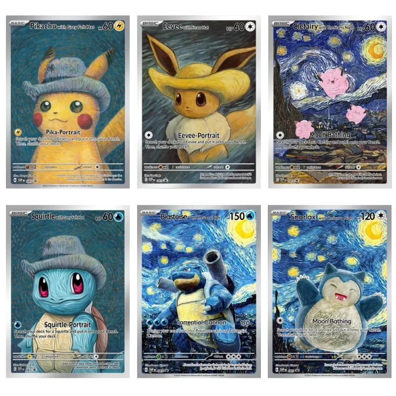 Generic Pokemon Vangogh Museum Pikachu Collection Cards Diy Pokemon ...