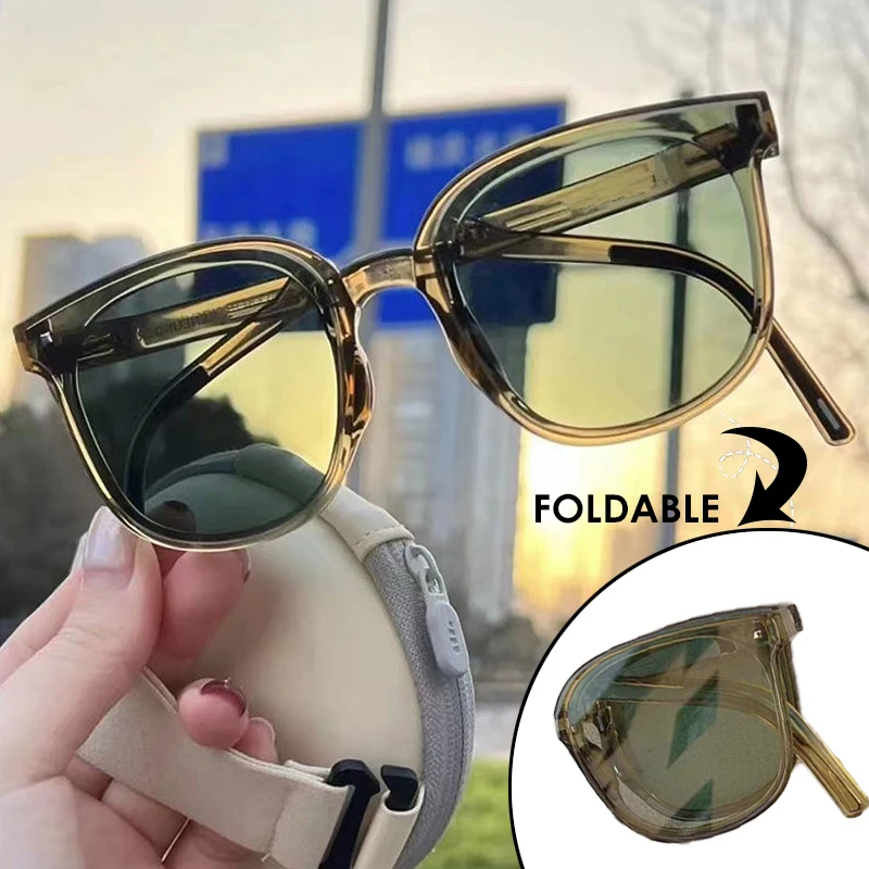 Portable-Foldable-Polarized-Sunglasses-Men-Vintage-Pilot-Fold-Sun ...