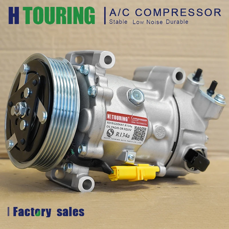 For Peugeot Ac Compressor Peugeot 207 307 308 508 PARTNER C3 C4 C5 DS3 ...