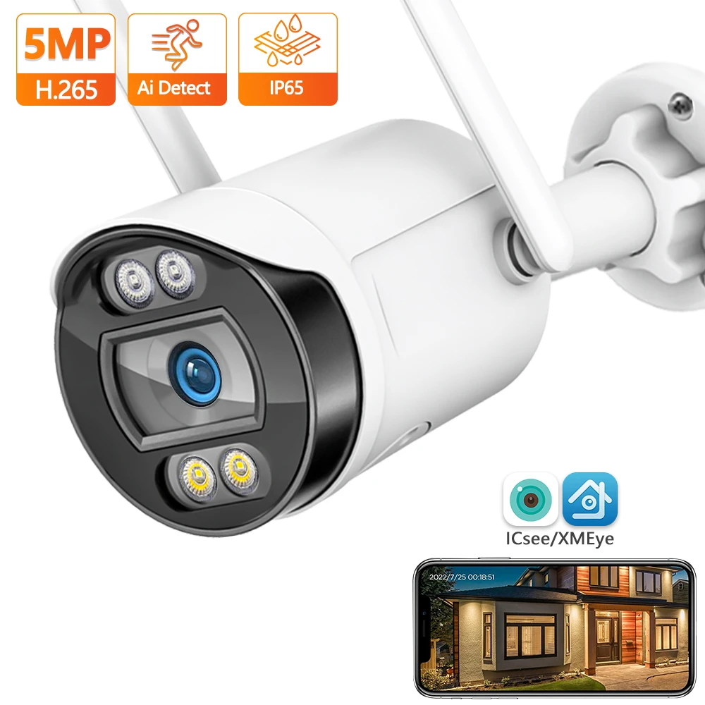 5mp Bullet Camera 1080p Wifi Outdoor Security Cctv Video Surveillance ...