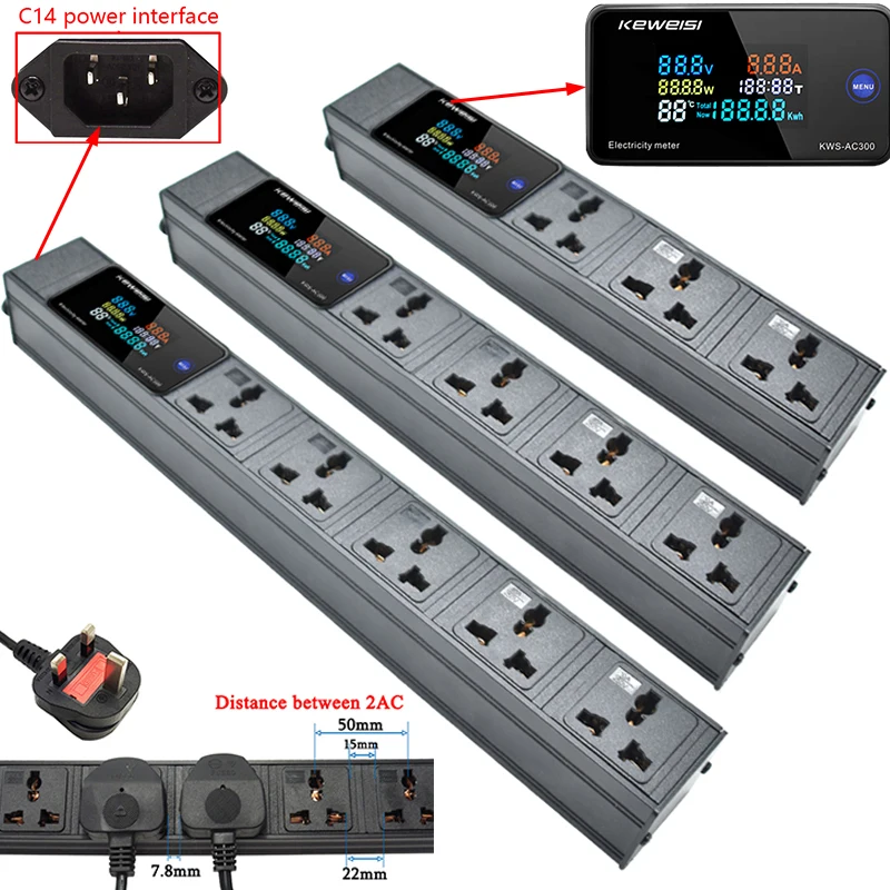 Digital-Ampermeter-Power-Energy-Voltmeter-Ammeter-Power-Strip-Metal ...