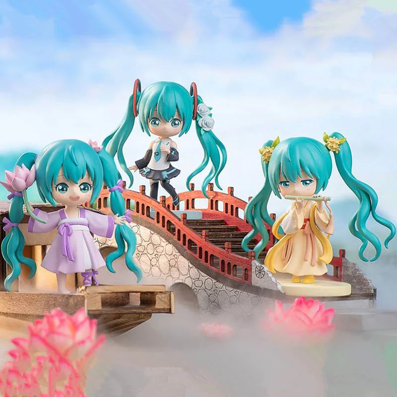 Genuine Hatsune Miku Anime Figure Chinese Style Cute Blind Box Figures ...
