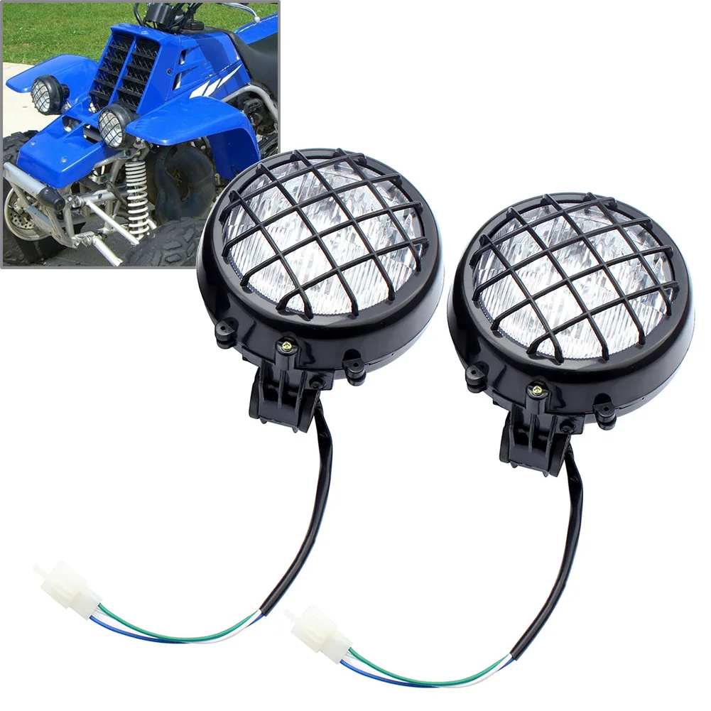 2PCS-Front-Head-Light-Headlight-For-70-110-125-150-150cc-4-Wheeler-Quad ...