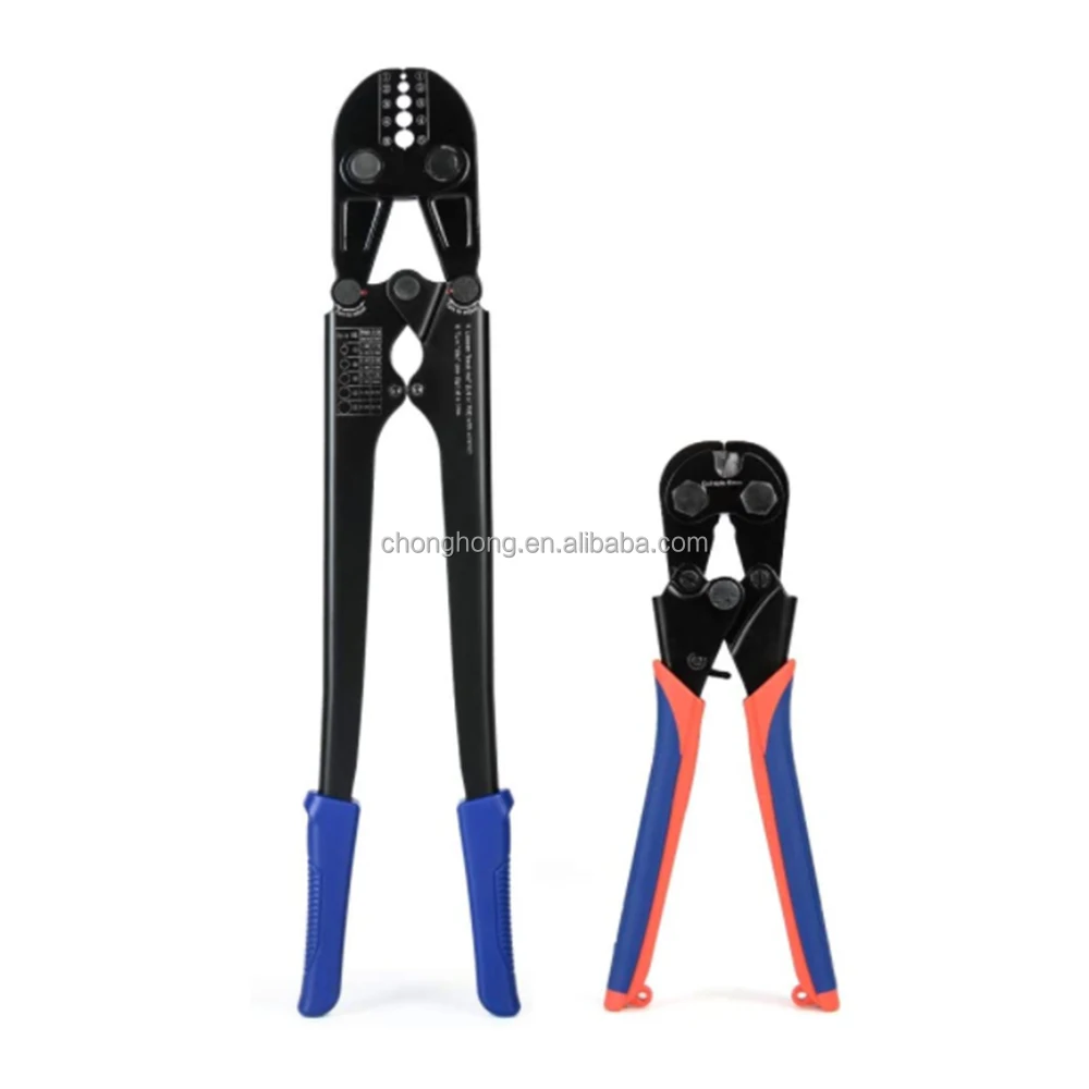Wire Rope Crimping Tool with Cable Cutter Works for Aluminum Oval ...