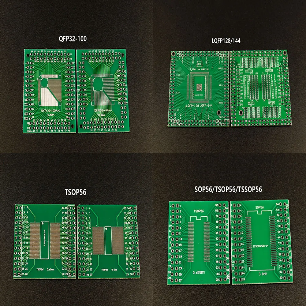 SOP56-TSOP56-TSSOP56-to-LQFP128-144-QFP32-100-PCB-adapter-board ...