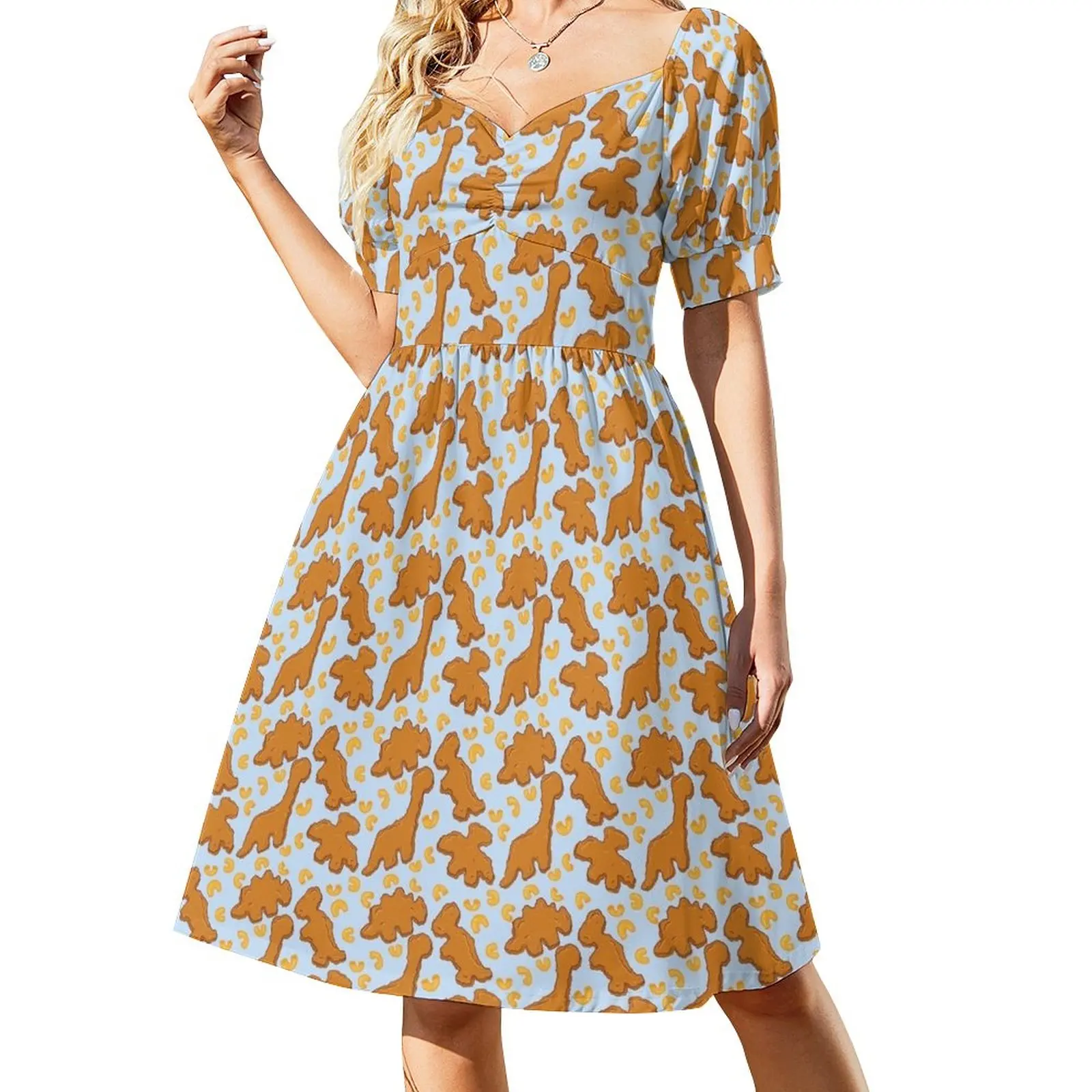 Mac-and-Dino-Nuggets-Pattern-Sleeveless-Dress-summer-women-s-suit-party ...