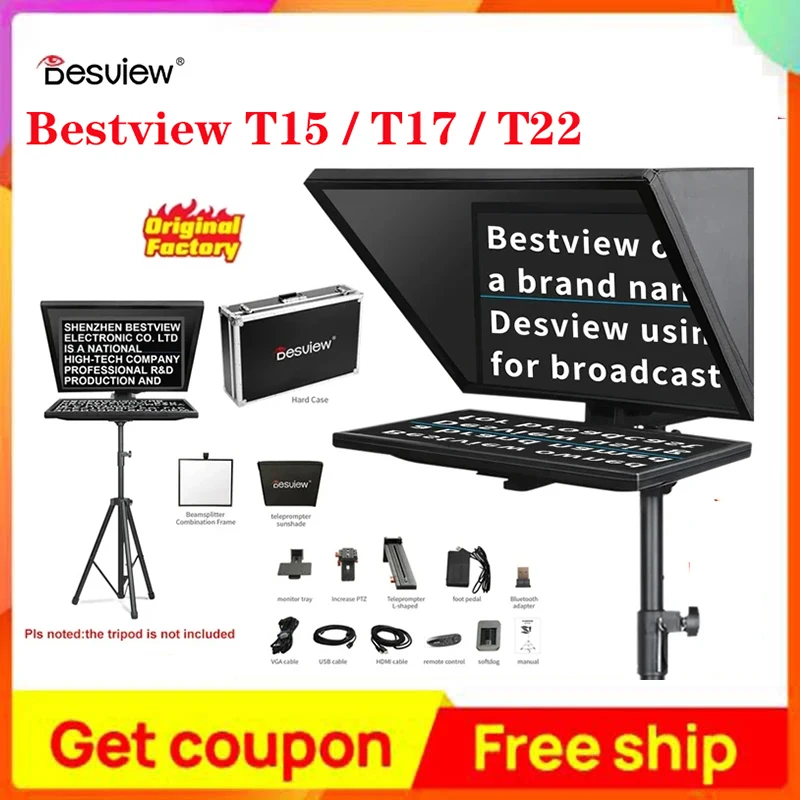 Desview-T22-Bestview-Teleprompter-T15-T17-Professional-Broadcast ...