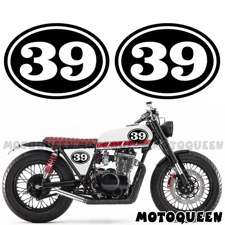 4X-Custom-Cafe-Racer-Number-Vintage-Motorcycle-Decal-Oval-Fuel-Tank ...