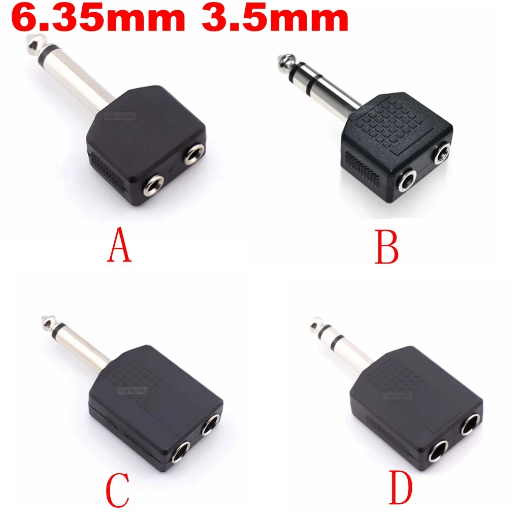 1Pcs 1/4" Mono / Stereo Audio Jack Plug Adapter Male Female 3.5mm / 6 ...