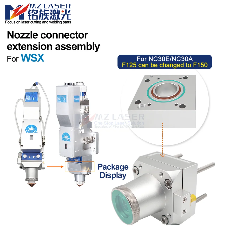 Laser Nozzle Connector Capacitance Sensor Extension Assembly F125 F150 ...