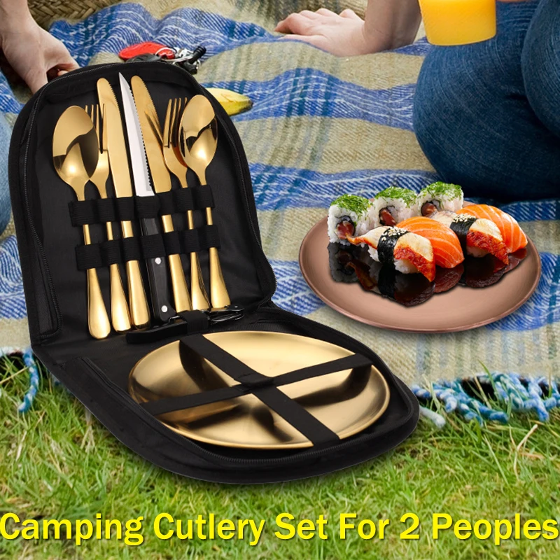 Camping-Tableware-Set-Stainless-Steel-Knife-Picnic-Cutlery-Steak-Knife ...