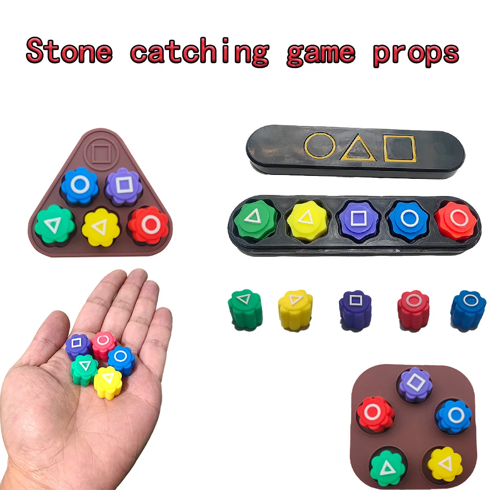 Korean Folk Dice Party Game Gonggi Jack Stone Set Miniature Board Games ...