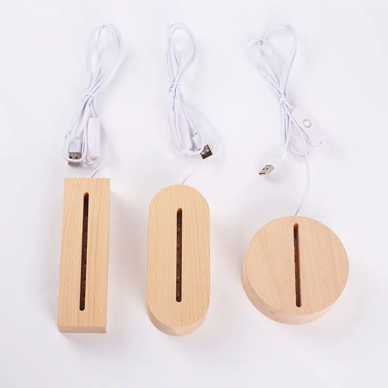 Stand-Acrylic-Crystal-Glass-Night-Light-Ellipse-Base-LED-Wood-Display ...