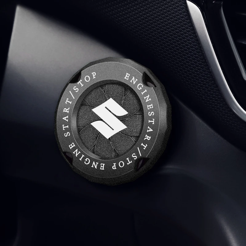 Car Start Button Protection Cover Engine Alloy Start Stop Button Cover ...