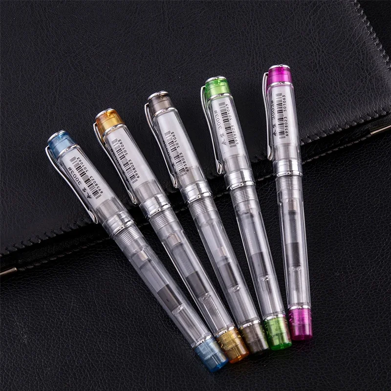 Candy-Color-Transparent-Fountain-Pen-Extra-Fine-Nib-0-38mm-Student ...
