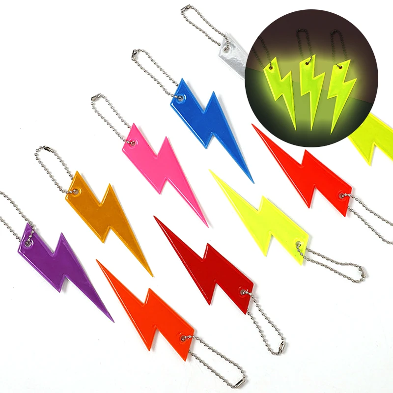 3PCS-Reflective-Keychain-Lightning-Shape-Reflective-Pendant-for-Bags ...