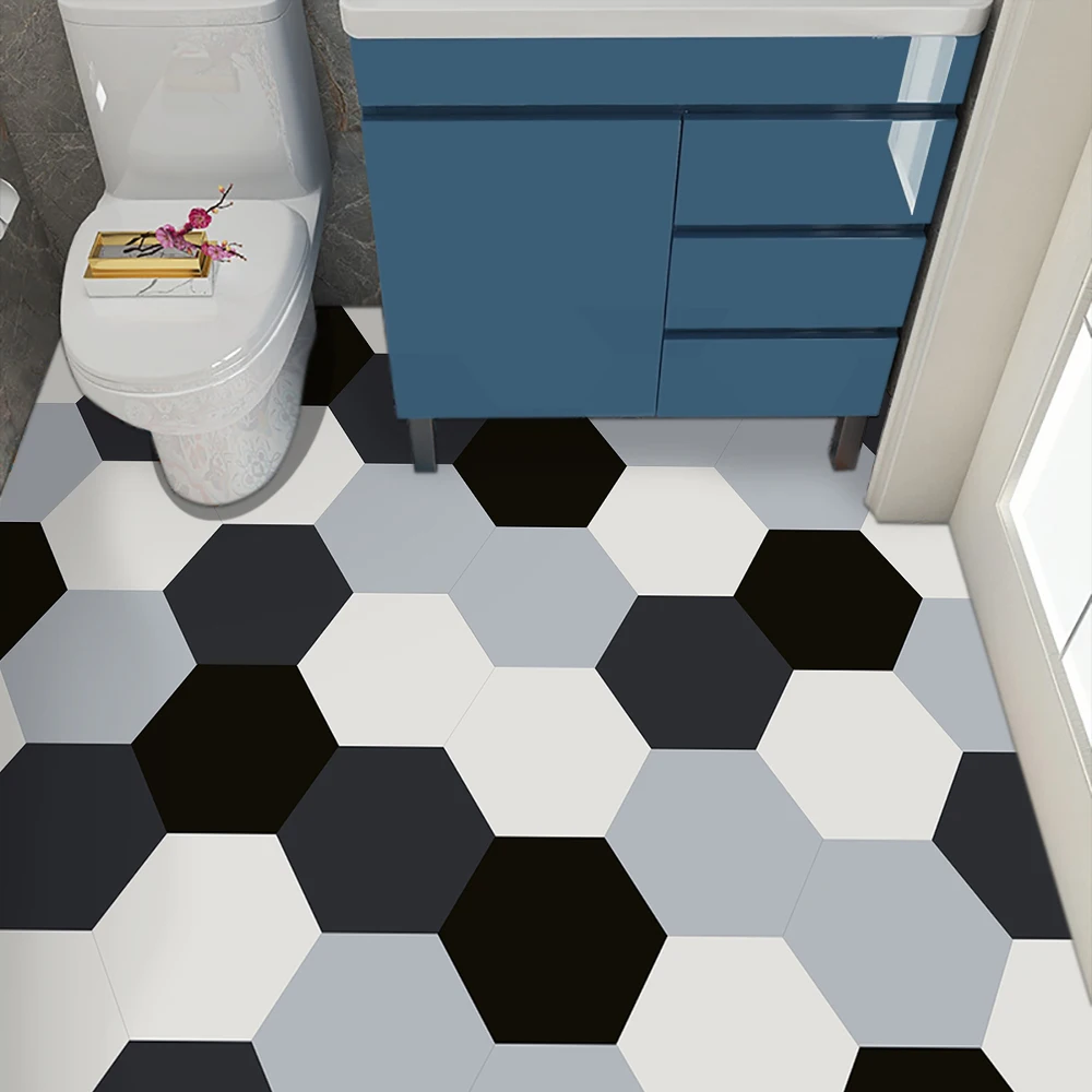 Black And White Hexagon Tile Floor