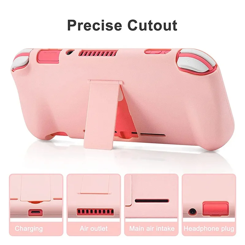 ABZZ-Pink Protection Case For Nintendo Switch Lite With Kickstand Hard ...