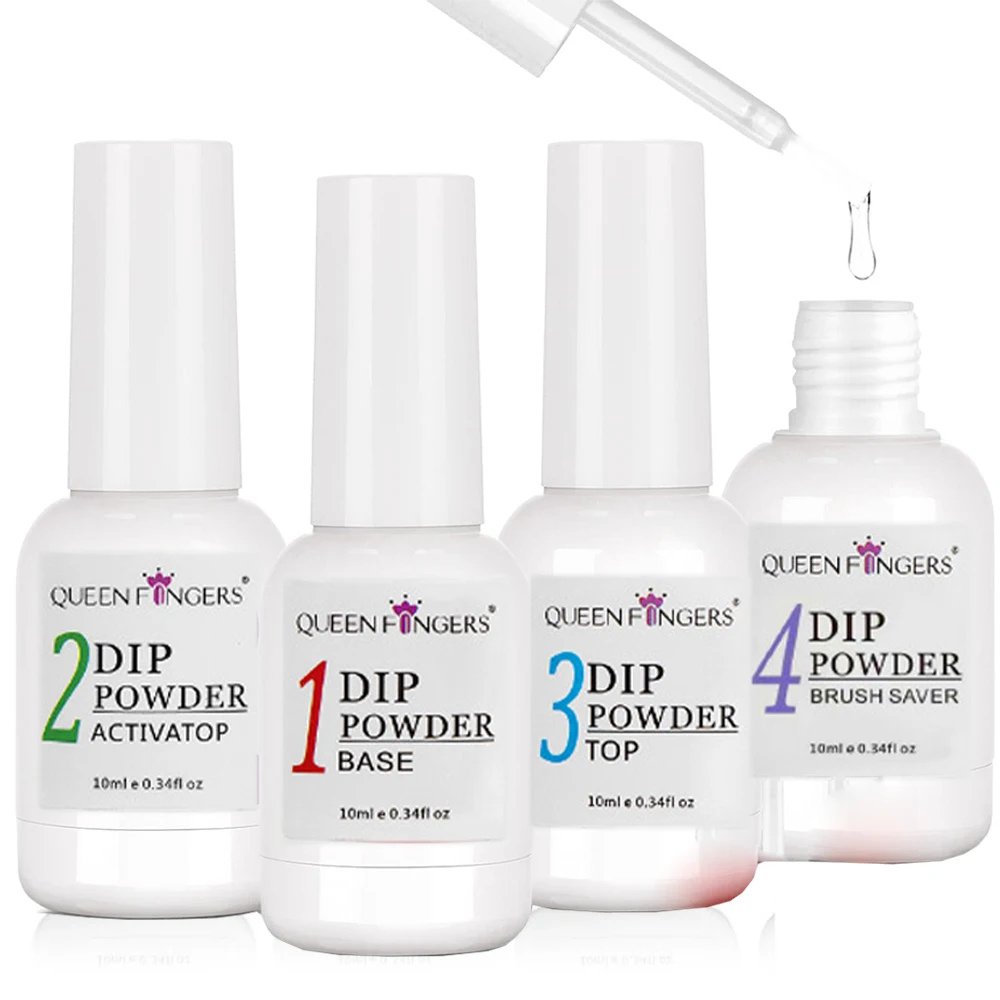 Dip-Powder-Gel-Liquid-Set-Base-Top-Coat-Activator-and-Brush-Savor ...