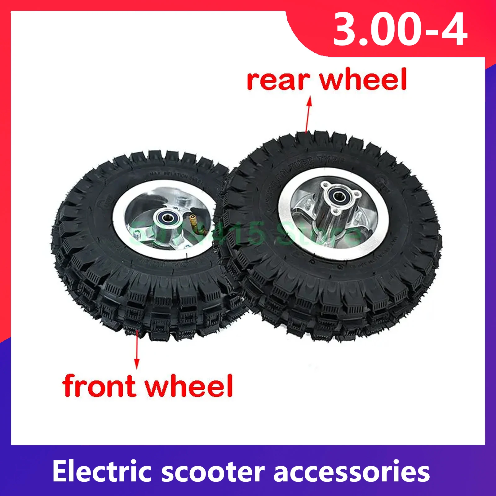 3-00-4-inch-Electric-Scooter-Front-Wheel-with-tyre-Alloy-Rim-hub-and ...