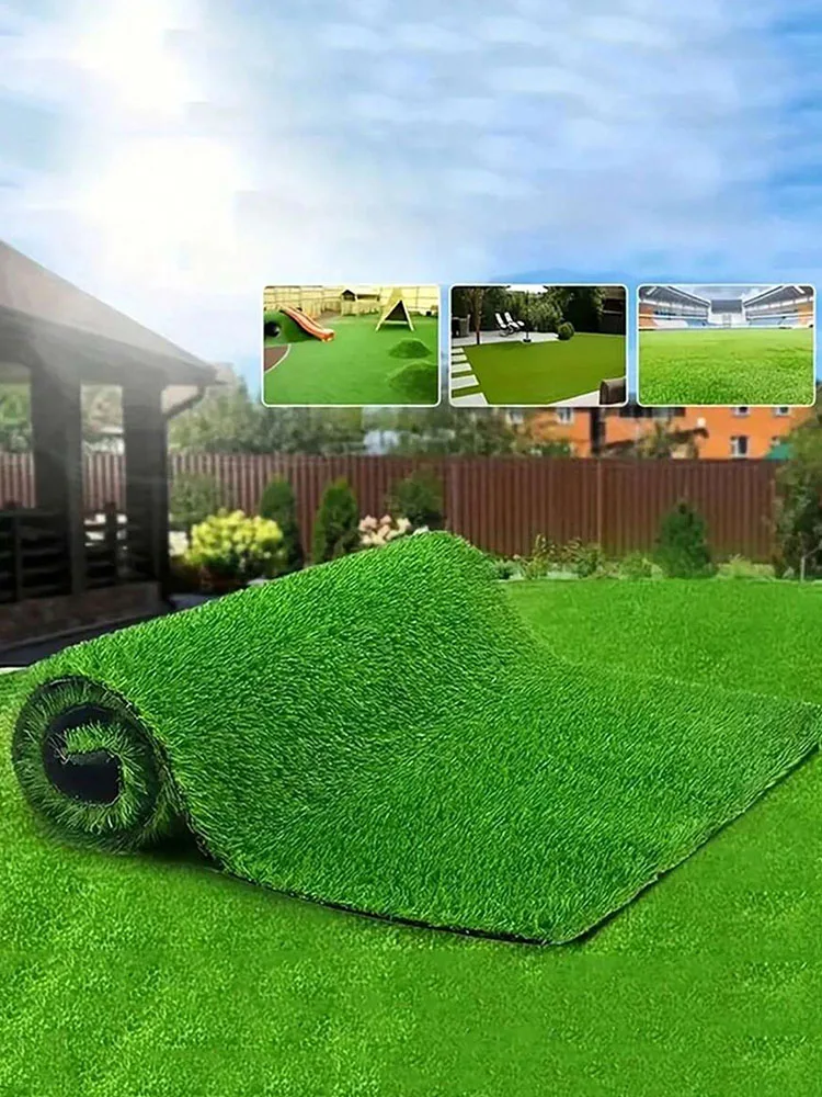 Aritificial Realistic Grass Pad Thick Synthetic Fake Mat For Outdoor ...