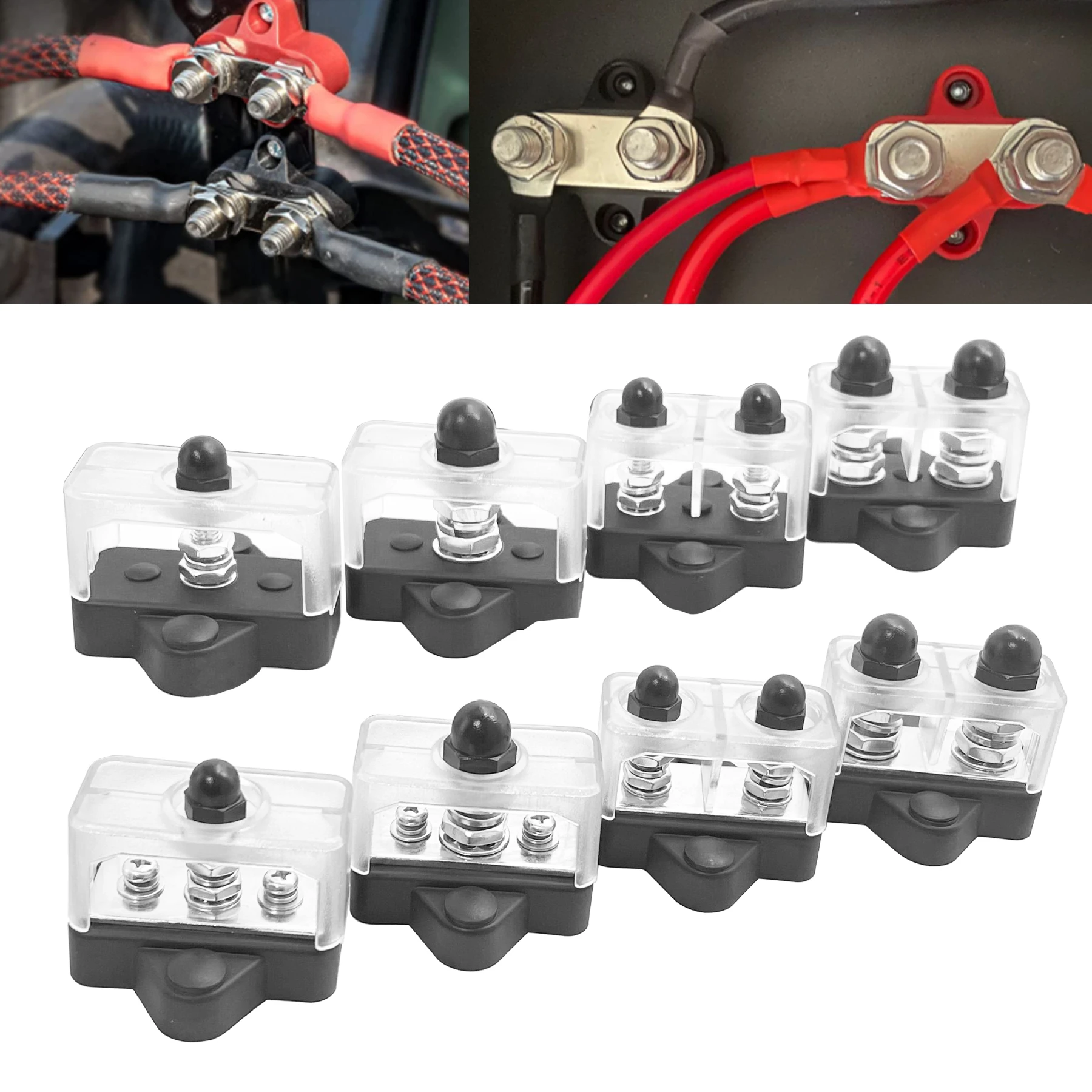 M6/M8 Busbar with Cover Battery Power Distribution Block Positive ...