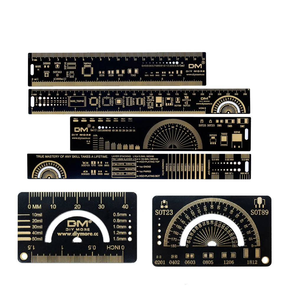 4CM-15CM-20cm-25cm-Multifunction-PCB-Ruler-Measuring-Tool-Resistor ...