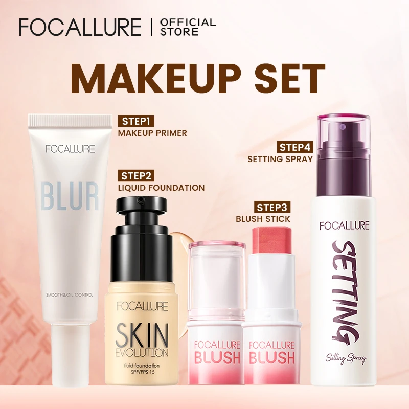 FOCALLURE-Full-Face-Makeup-Set-Liquid-Concealer-Waterproof-Primer-Gel ...