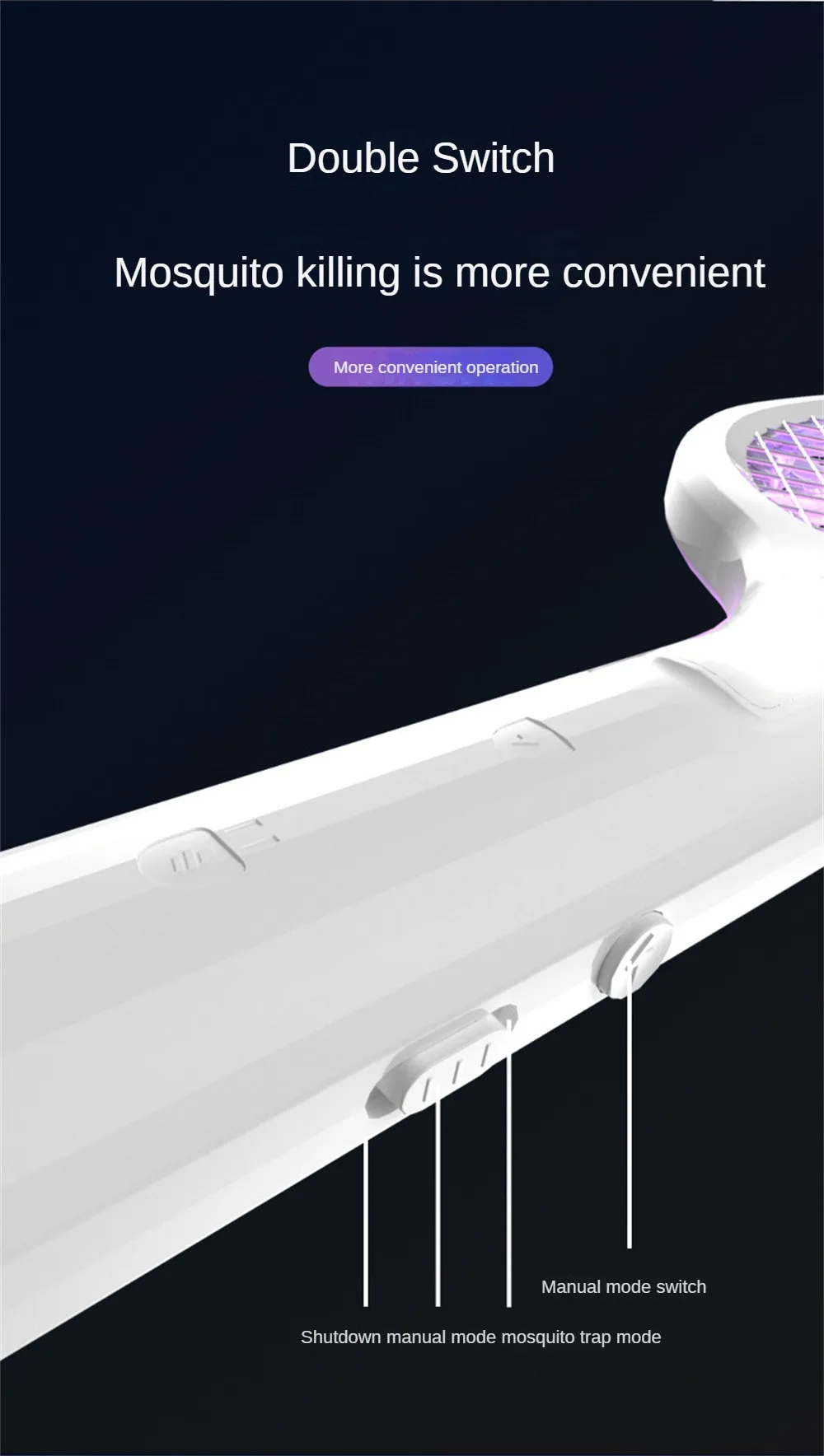 Raquette anti-moustiques électrique,aste,batterie au lithium super ...