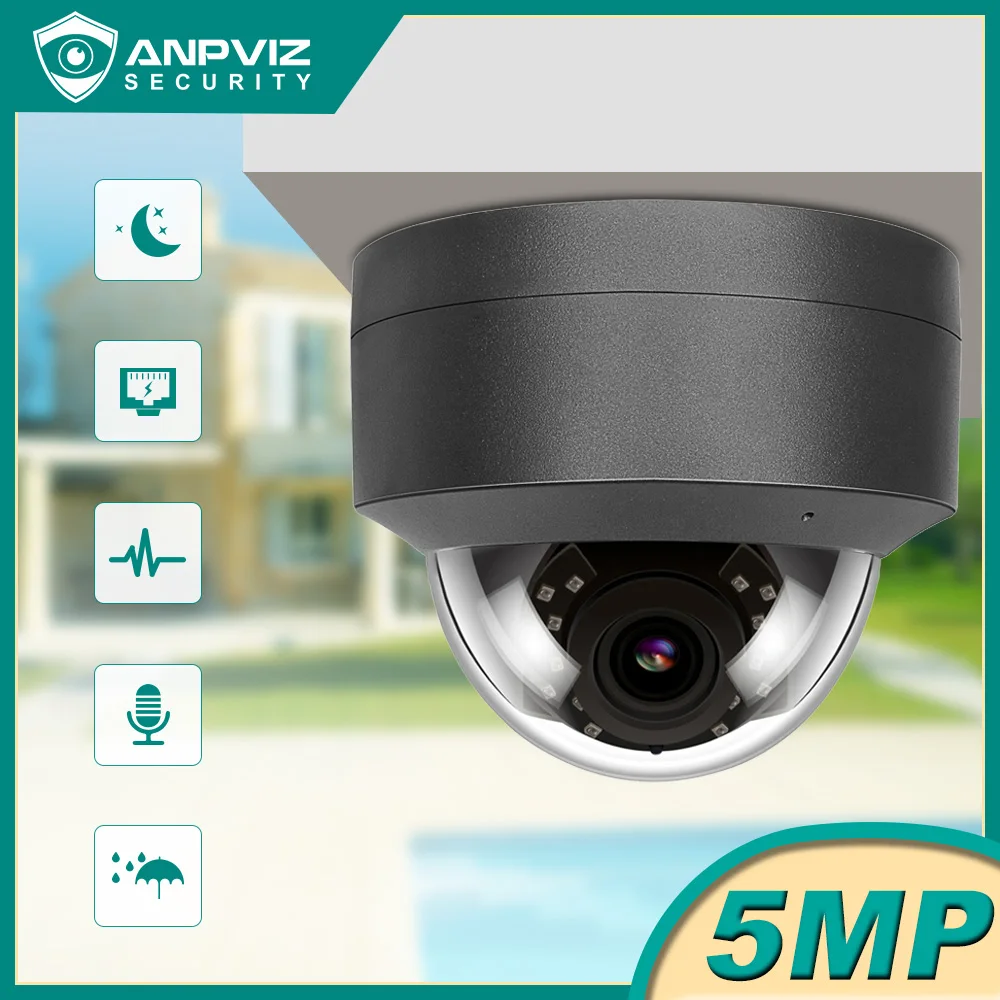 Anpviz 5mp Poe Ip Camera Indoor/outdoor Security H.265 Ip66 Night ...