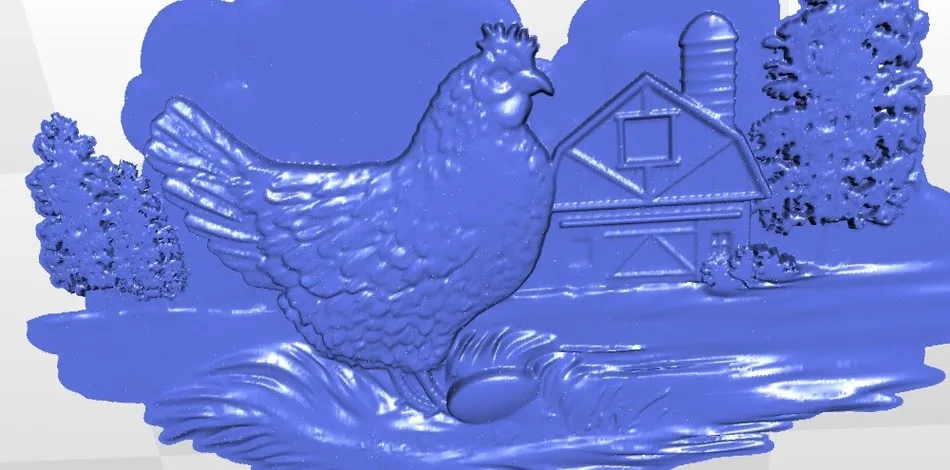 Panno_Chicken A Cnc -Hez Stl Fájl Formátumban 3D Modell Relief – FIXO.hu