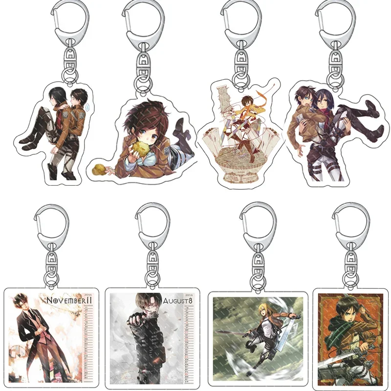 Cartoon-Anime-Armin-Arlert-Mikasa-Ackerman-Eren-Jaeger-Keychain ...