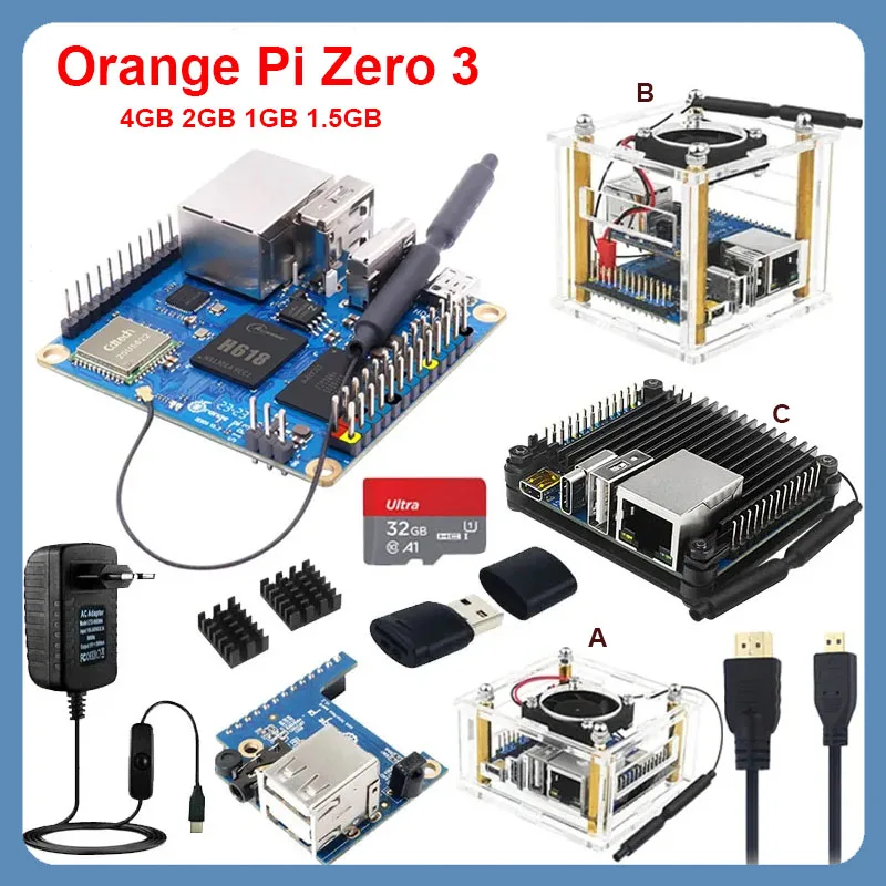 Orange-Pi-Zero-3-4GB-RAM-Allwinner-H618-64-bits-16MB-SPI-Flash-Banda ...