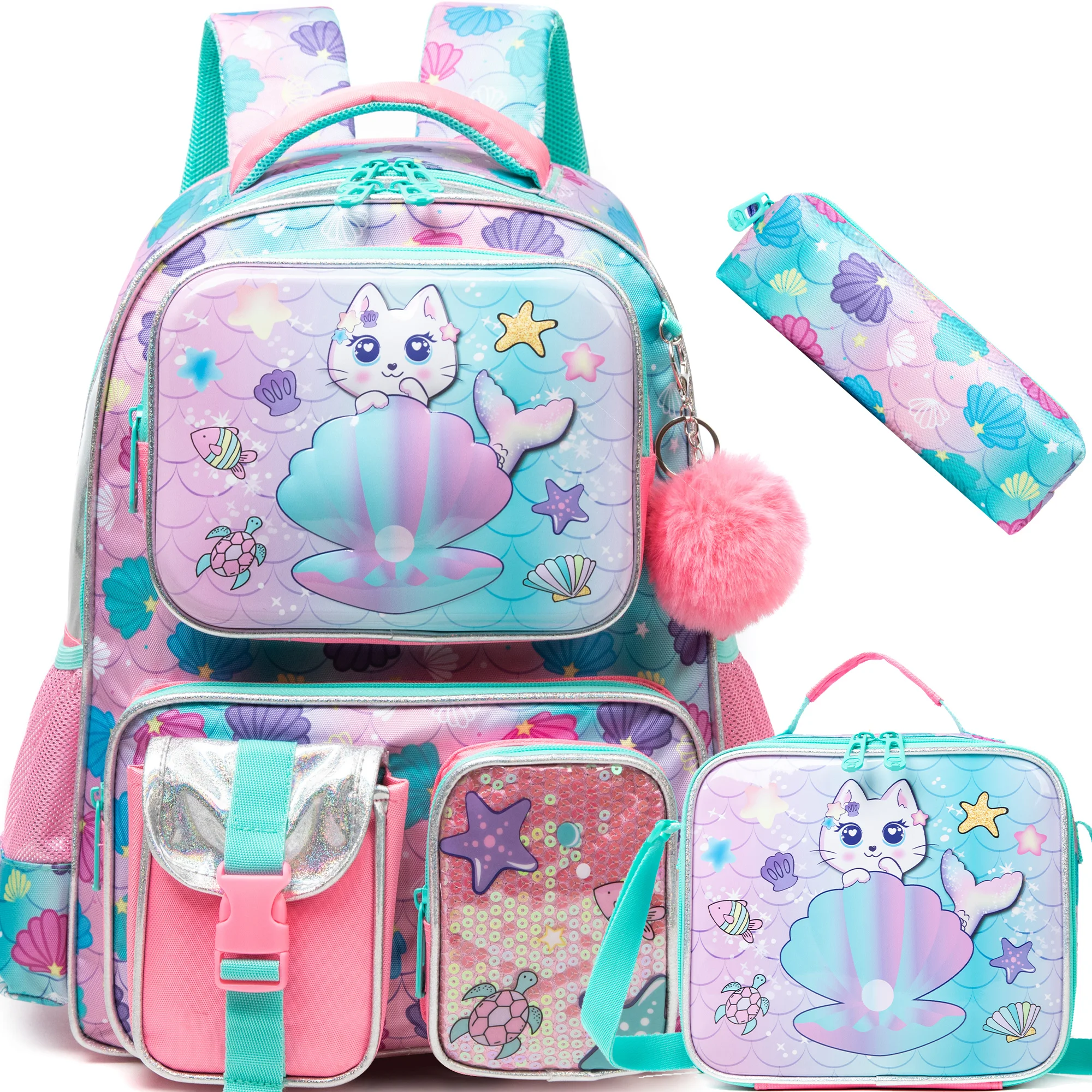 Cute-Cat-Backpack-for-Girls-Backpacks-for-Elementary-Preschool-Students ...