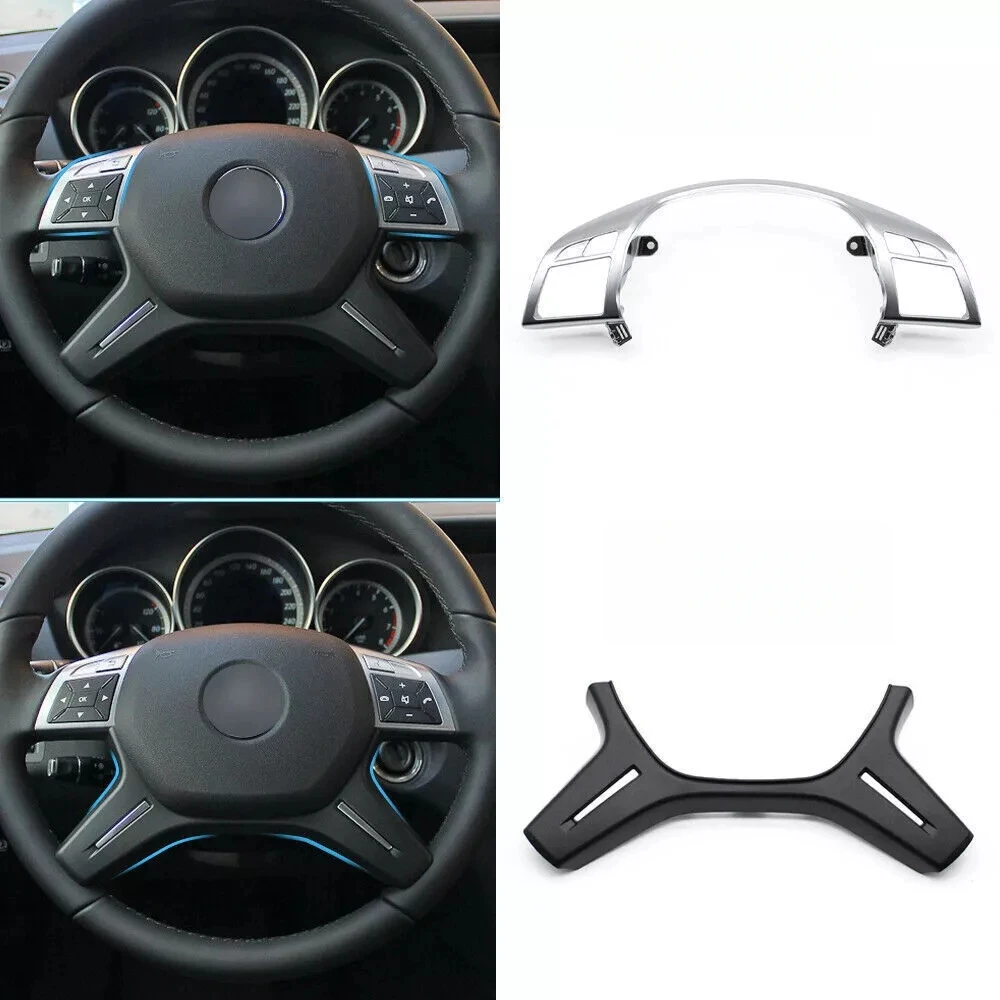 Car Steering Wheel Center Bezel Cover Trim For Mercedes Benz C E M ML ...